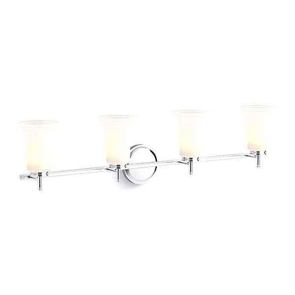 38407-SC04-CPL Kohler Bellera 4-Light Wall Sconce with Frosted Shades ...