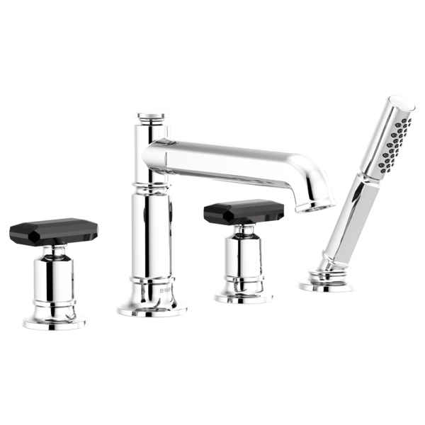 T67476-PCLHP Brizo Invari Four-Hole Two-Handle Roman Tub Faucet With 1. ...
