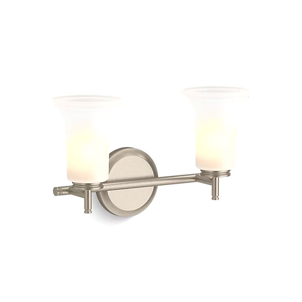 38405-SC02-BNL Koher Bellera Two-Light Wall Sconce With Frosted Shades ...