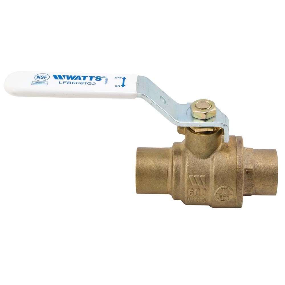 LFB6081G2 Watts 2" Sweat Lead Free Full Port Bronze Ball Valve | The ...