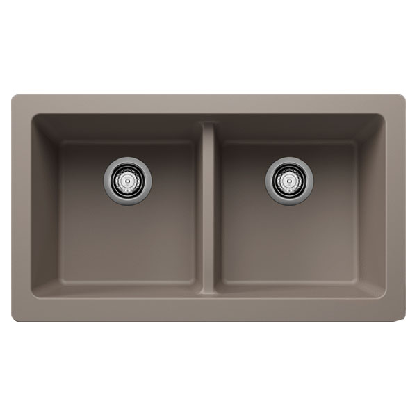 526553 Blanco Vintera 33" Equal Double Bowl Apron Kitchen Sink Truffle ...