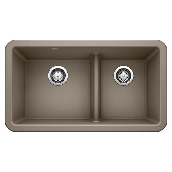 402329 Blanco Ikon 33" Apron Double Bowl Low Divide Silgranit Kitchen ...