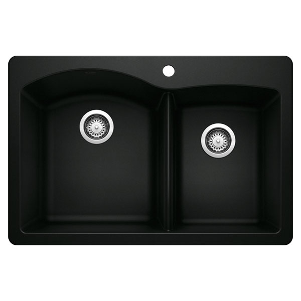 442908 Blanco Diamond 33" X 22" Double Bowl Dual Mount Kitchen Sink ...