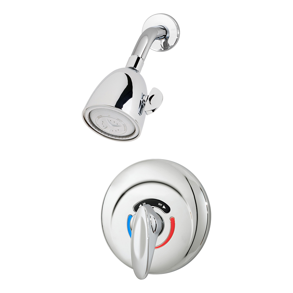 1-100 Symmons Safetymix Shower System With 2.0 GPM Showerhead Polished ...