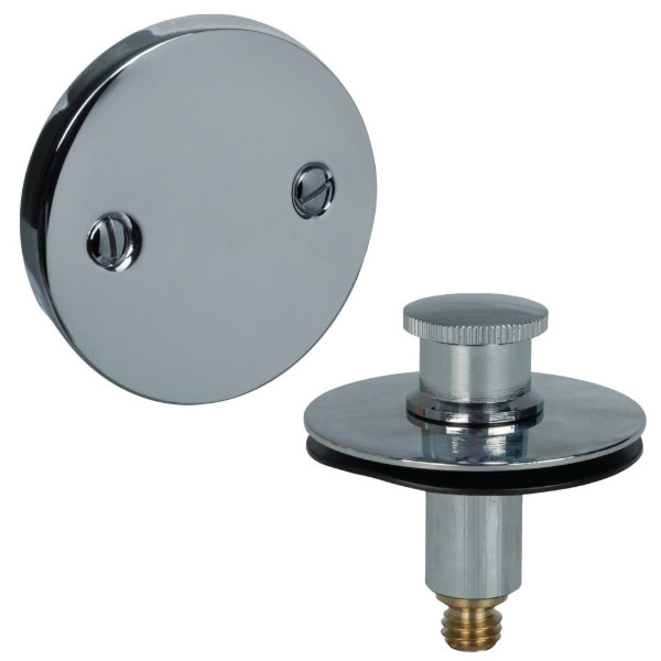 62055 IPS Push eN Lift Stopper And Two Hole Overflow Plate Chrome | The ...