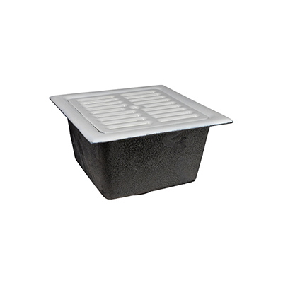 861-Q2326N Sioux Chief 3" No-Hub Grate 12" X 12" X 6" Cast Iron Square ...