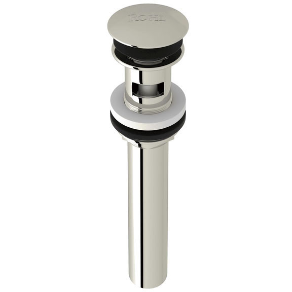 5447PN Slotted Touch Seal Dome Drain With 6" Tailpiece Polished Nickel ...